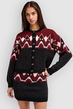 Rvca Fairislegan Strickjacke washed black