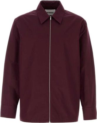 Jil Sander Homme, Vestes, Violet, Taille: S Zip Shirt