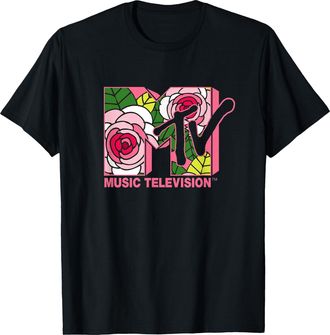 Giesswein Vintage Pink Roses Stained Glass Retro Pop Logo T-Shirt