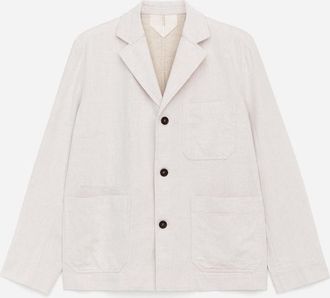 Arket Baumwoll-Leinen-Blazer -Beige