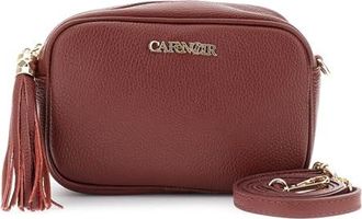 Caf&egrave;noir Sac Photo En Cuir Martel&eacute; Avec Pompon, Pour Femme, Couleur Rouge, Taille Taille Unique