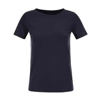 Max Mara T-shirt classique &agrave; col rond - Femme - Tops - Bleu - Taille: 38 FR