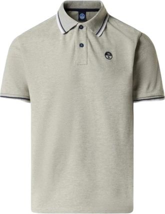 North Sails Homme, Tops, Gris, Taille: 3XL Polo avec Bordures Ray&eacute;es