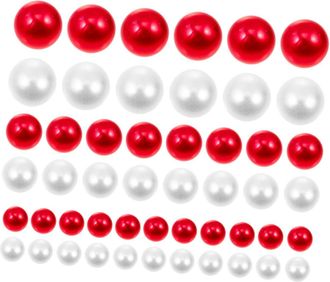 BESPORTBLE 1000 St&uuml;ck Teiliges Abs Fake Schwimmende Vase deko Schmucklose DIY perlen f&uuml;r Bl&uuml;tenarrangements Make up pinselhalter Leichte Vasef&uuml;llung in Rot und W