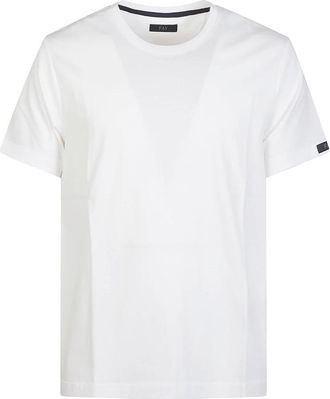 Fay Homme, Tops, Blanc, Taille: XL T-Shirt Coupe R&eacute;guli&egrave;re &Eacute;tiquette Bleue