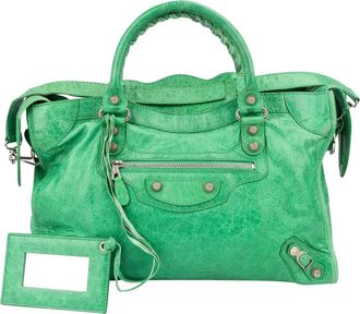 Balenciaga Crossbody Bags - Balenciaga Classic Green Leather City Handbag - Gr. unisize - in Gr&uuml;n - f&uuml;r Damen