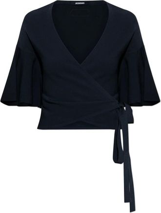 Jacquemus Femme, Blouses et Chemises, Bleu, Taille: 40 FR The Paysan Top