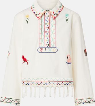 Rixo Top Ludmilla brod&eacute; en coton