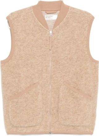 Universal Works Homme, Vestes, Beige, Taille: XL doudoune sans manches à fermeture zippée