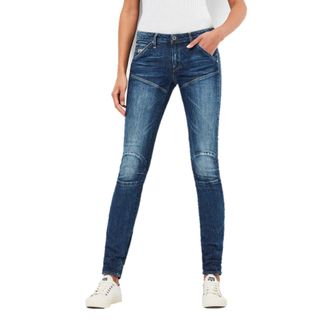 G-Star RAW Damen 5620 G-Star Elwood Mid Waist Skinny Jeans, Blau (medium aged antic 60881-7899-6348), 24W / 32L