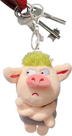 Generico Jouet en peluche en forme de cochon - Porte-cl&eacute;s en peluche, pendentif pour sac de | Peluche, peluche porc, porte-cl&eacute;s animal pour sacs &agrave; main, sacs &agrave;