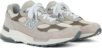 New Balance Unisexe Made in USA 992 en Gris/Marron, Suède/Mesh, Taille 38.5 Large