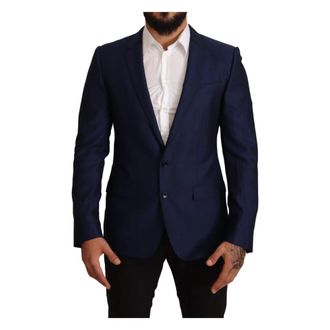 Dolce & Gabbana Martini Slim Fit Jacke Blazer - - Suits - Herren - Blau - M