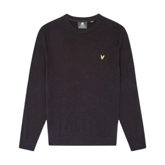 Lyle & Scott Homme, Pulls, Brun, Taille: XL Pull col rond en coton et m&eacute;rinos