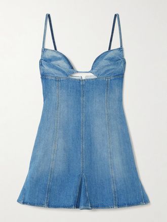 Nensi Dojaka Minikleid Aus Denim Mit Cut-out - Blau