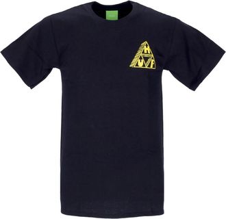 HUF Schwarzes Saturday Morning Tee Kurzarm - - Tops - Herren - Schwarzk - XL