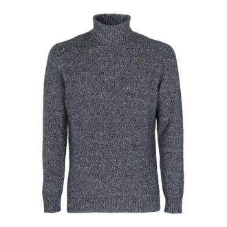 KANGRA Alpaka Wollpullover Dolcevita Stil - - Knitwear - Herren - Blau - 2XL