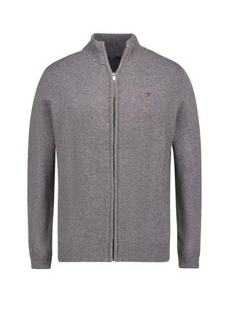 Hackett Herren Cardigan grau unifarben