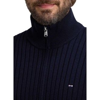 Eden Park Gilet droit col camionneur en coton
