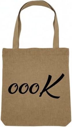 Fabulous Sac Shopping Tote Bag Aspect Lin - Oook Lettre Message Boomer - Sac de Courses Toile Epaisse 360g Beige Naturel Cabas Port&eacute; Epaule Solide Imprim&eacute; en F