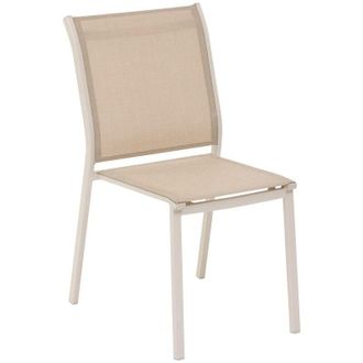Hesperide Hesperide - Chaise de jardin empilable en aluminium et texaline - Dimensions L. 46 x P. 61 x H. 88 cm - Charge max 110 kg - Poids 2,1 kg