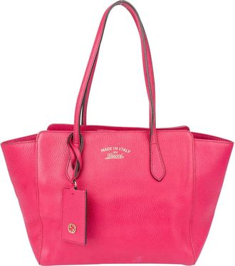 Gucci Crossbody Bags - Gucci Pink Leather Swing Handbag - Gr. unisize - in Gold - für Damen