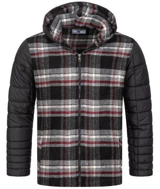 Rock Creek Steppjacke Herren Flanelljacke mit Kapuze H-265