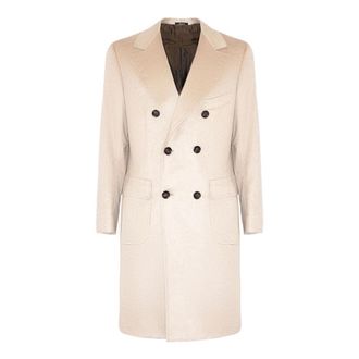Sartorio Napoli Doppelreihiger Kaschmirmantel - - Coats - Herren - Beige - L