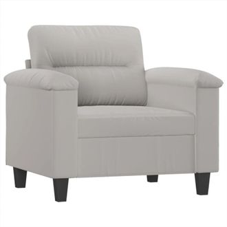 vidaXL Sessel Hellgrau 60 cm Mikrofasergewebe vidaXL