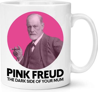 Gift Base Pink Freud The Dark Side of Your Mum Tasse, 284 ml, Motiv: Sigmund, lustiger Witz, frecher Geburtstag