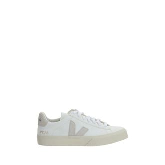 Veja Femme, Chaussures, Blanc, Taille: 40 EU Baskets en Cuir avec Patch Logo V