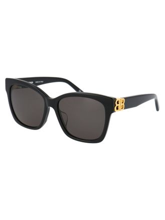 Balenciaga Womens Sunglasses Bb0102sa Black-Gold-Grey Metal Black/gold/grey