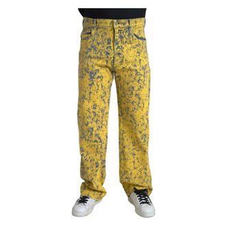 Dolce & Gabbana Homme, Jeans, Jaune, Taille: XL Jeans droits