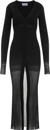 The Attico Midi Kleid - - Dresses - Damen - Schwarzk - M