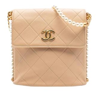 Chanel Pre-owned Vintage Quilted Calfskin Crossbody Bag - - Pre-owned - Damen - Beige - ONE SIZE