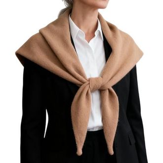 Generic Châle triangulaire en laine tricotée - Écharpe en laine douce, écharpe tricotée chaude, écharpe tendance en laine élégante | Écharpe triangulaire dhiv