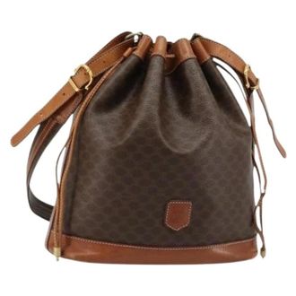 Celine Sac seau vintage Pre-owned en toile - Femme - Pre-owned - Brun - Taille: ONE Size