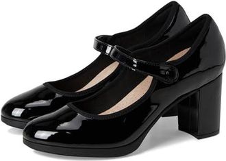 Clarks Escarpins Bayla Lily pour femme, Synth&eacute;tique verni noir, 10 Wide