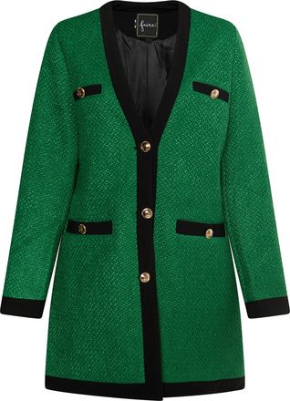 Faina Boucl&eacute;-Blazer Damen gr&uuml;n