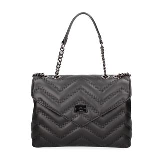 John Richmond Sac &agrave; bandouli&egrave;re matelass&eacute; Chevron - Femme - Sacs - Noir - Taille: ONE Size