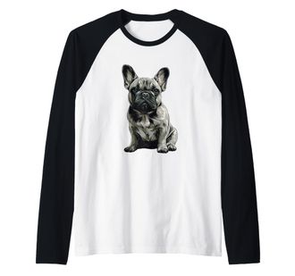 Whyitsme Design Blaue franz&ouml;sische Bulldogge Illustration Raglan
