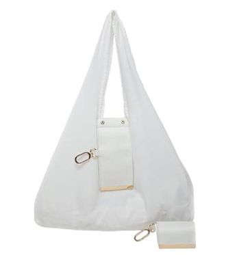 Generic Sac fourre-tout porte-clés, mini sacs en cuir extensible avec porte-clés, sac fourre-tout pliable, se transforme en sac fourre-tout spacieux, sac à ma