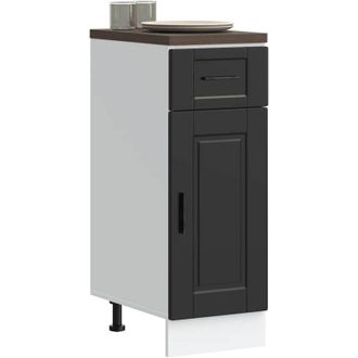 vidaXL Vidaxl - Armoire de cuisine Porto noir bois ding&eacute;nierie