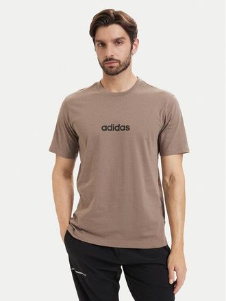 adidas T-Shirt Essentials Linear KF2390 Beige Regular Fit