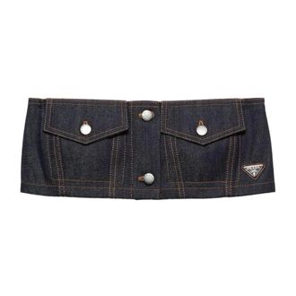 Prada Damen, Oberteile, Blau, 3XSGr&ouml;&szlig;e