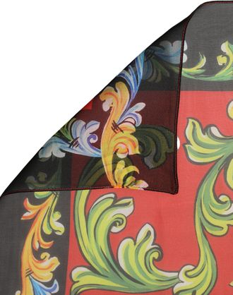 Dolce & Gabbana Silk Printed Foulard Scarf - Multicolor