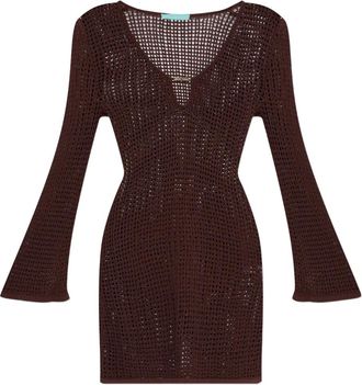 Melissa Odabash robe courte &agrave; d&eacute;coupes - Marron