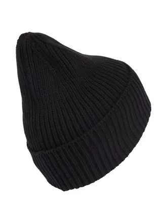 adidas by Stella McCartney Ribbed Knit Logo Beanie - Black