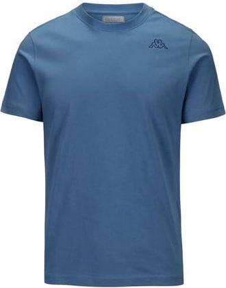 Kappa Cafers Slim Tee T-Shirt Technique Confortable et élégant, Cobalt/Bleu DK Denim, 4XL Homme