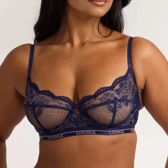 Lounge Soutien-gorge Blossom Bicolore - Bleu Marine - 100 / DD
